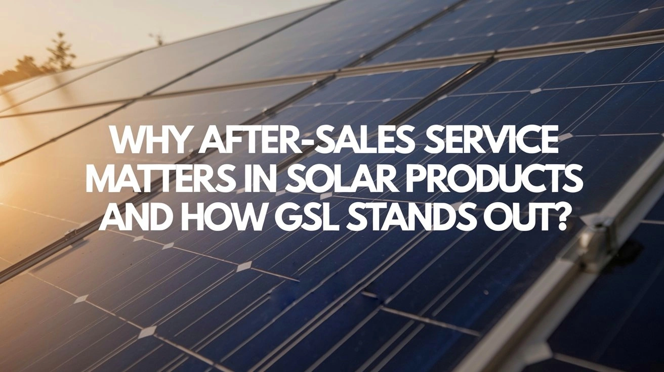Why After-Sales Service Matters in Solar Products and How GSL Stands Out? - GSL Energy